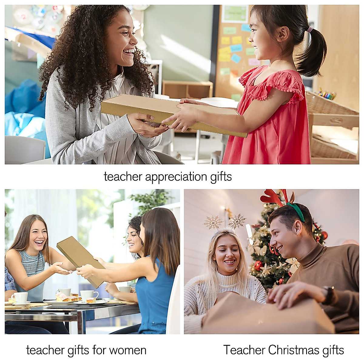 NANOOER Teacher Appreciation Gifts Canvas Tote Bag Black with Inner Pocket for Women Teacher Graduation Christmas, Reusable Grocery Bag