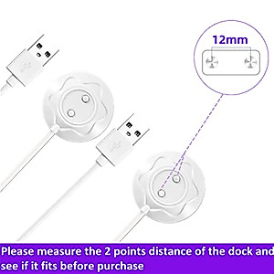 Densleonis Rose Charger, Replacement Rose Standing Base Dock Station, Magnetic Fast Charging USB Cable Charger for Rose - 2 Pack, 2.5Ft