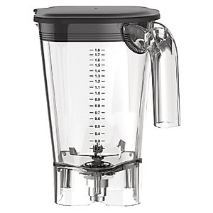 Hamilton Beach Commercial 6126-755 Eclipse 64 oz./2 L Polycarbonate Container, 7.38" L, 8.69" W, 9.13" H, Transparent
