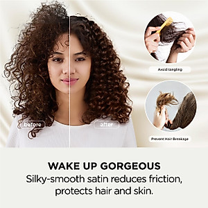 Bedsure Satin Pillowcase for Hair and Skin Queen - Silver Grey Silk Pillowcase 2 Pack 20x30 inches - Satin Pillow Cases Set of 2 with Envelope Closure, Gifts for Women Men