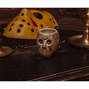 Freddy vs. Jason Faces Sculpted Ceramic Mini Mugs, Set of 2 | BPA-Free Small Coffee Cups For Espresso, Caffeine, Beverage | Home & Kitchen Essentials | Horror Movie Collectible | Each Holds 4 Ounces
