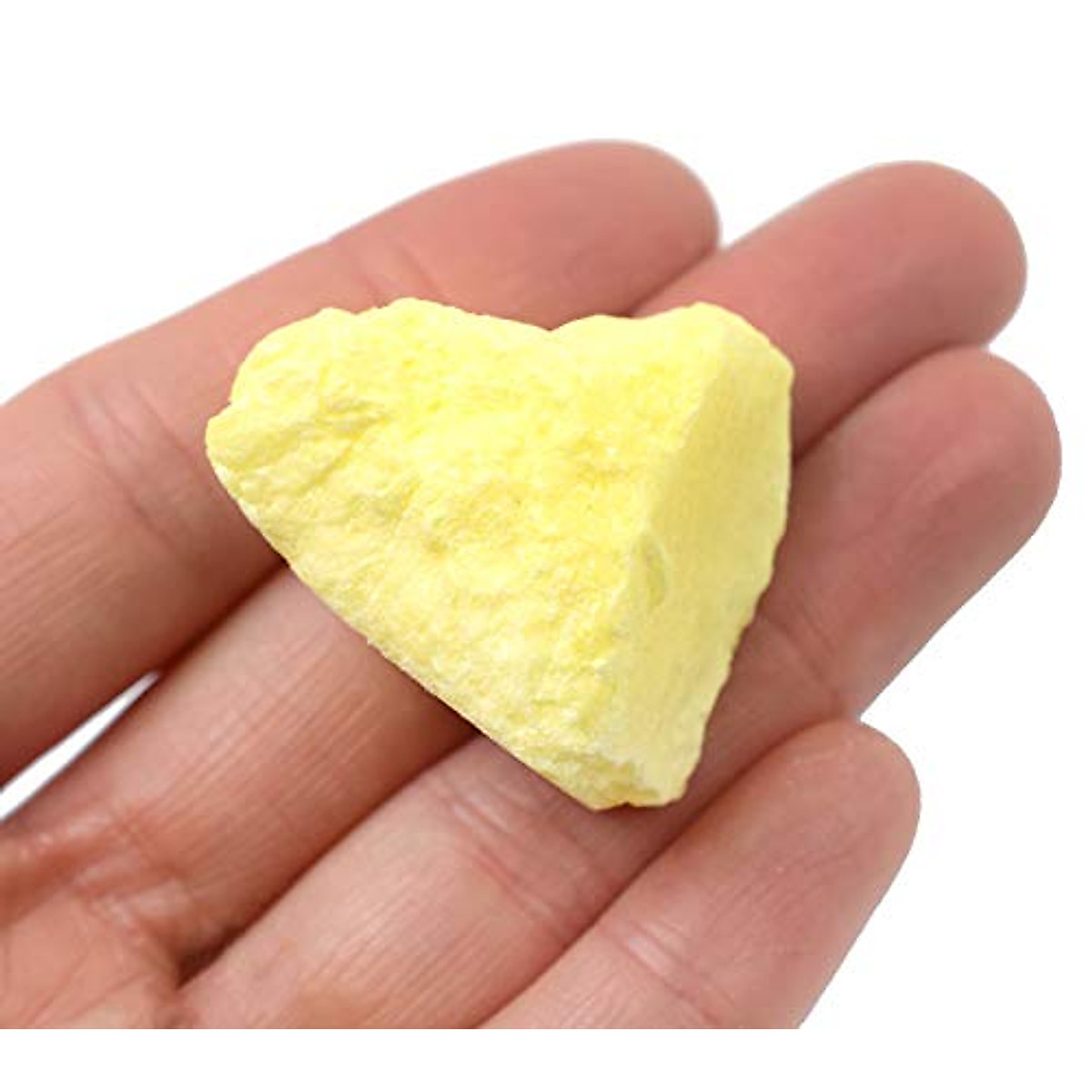 Raw Sulfur, Mineral Specimen - Approx. 1" - Geologist Selected & Hand Processed - Great for Science Classrooms - Eisco Labs