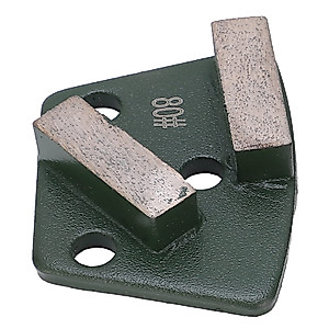 3PCS Diamond Grinding Shoes, Trapezoid Diamond Grinding Shoes, Concrete Floor Aggreesive Cutting 2 Long Teeth Green 80#