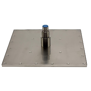 ALFI brand LED12S-PC Polished Chrome 12" Square Multi Color LED Rain Shower Head, 11.75" L x 11.75" W x 0.38" H