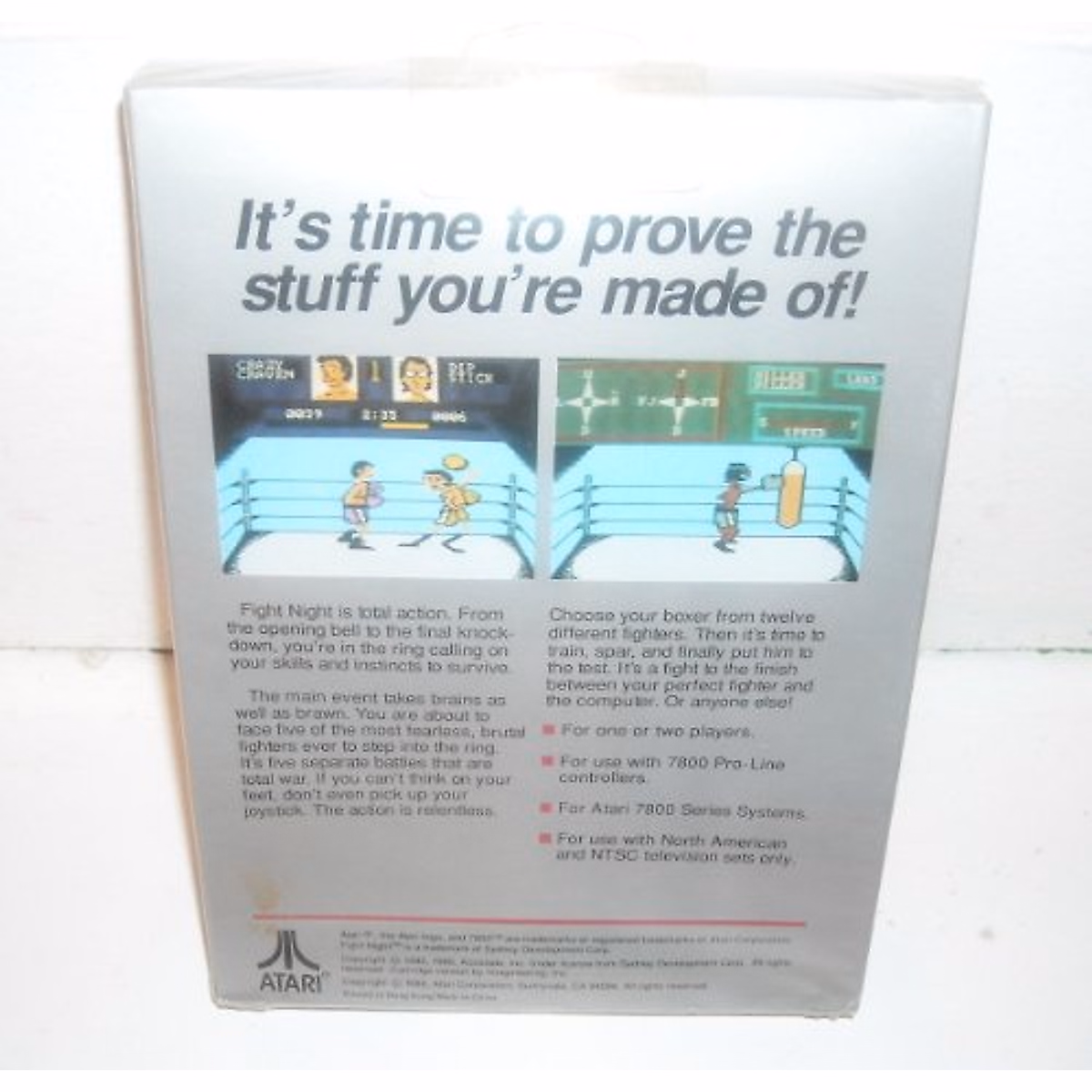 Atari 7800 Fight Night Game by Accolade