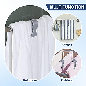 Havawish 6 Pcs Hand Towel Clips for Kitchen Keeps Towel from Falling Towel Clips for Oven Dishwasher Stove Bathroom Rack Clothing for Fixing Towels