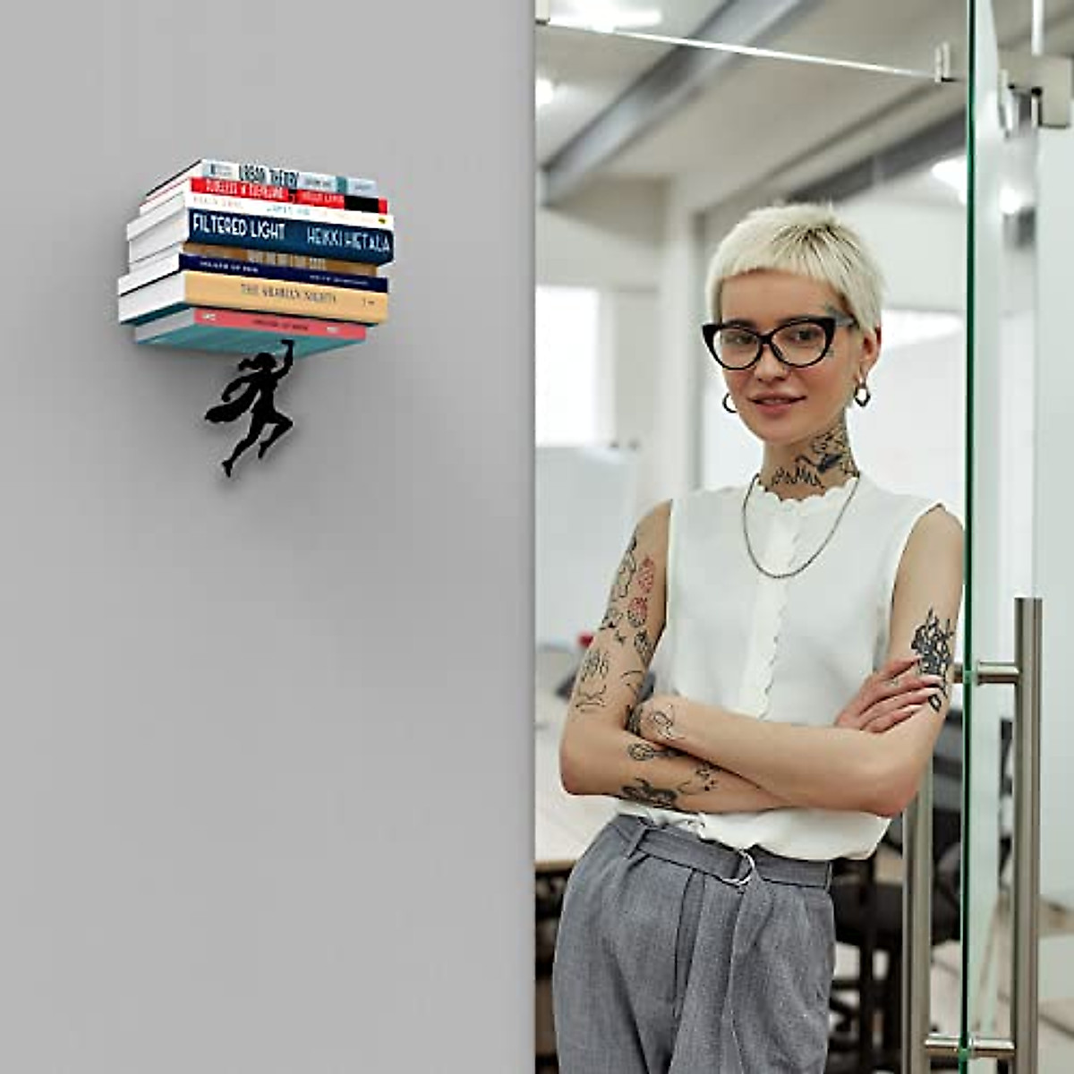 Artori Design Floating Bookshelf for Kids Invisible Shelf - Metal Book Shelf for Wall Decore Book Lovers - Bookshelf Floating Book Shelves for Wall - Superhero Home Decore Bookshelves (Wondershelf)