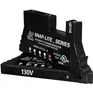 DITEK 130V - 66 Block Snap On Protection w/Diagnostic LED & 150mA Self Resettable Fuse for Analog Circuits / DTK-SL130A /