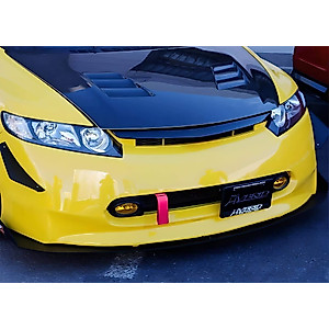 iJDMTOY Sports Red Appearance Racing Style Nylon Tow Strap Universal Fit Compatible with Front or Rear Bumper