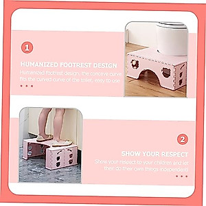 Footstool Black Foot Stool Potty Stepping Stool for Kids Black Footstool Potty Step Stool Adjustable Footstool Poop Stool Compact Toilet Stool Kids Step Stool Pink Aldult