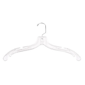 NAHANCO 405WW Plastic Bridal Hangers, Jumbo Weight, 17", Clear (Pack of 100)