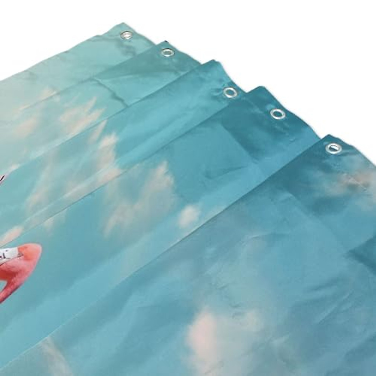 WELLDAY Shower Curtain Flamingos Bathroom Decor Waterproof Fabric with Hooks 60x72 Inch