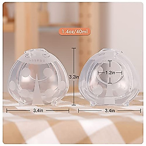 haakaa Ladybug Breast Milk Collector 1.4oz/40ml/1pc - Wearable Nursing Cup Resuable Breast Shell Breast Milk Catcher Silicone Portable Letdown Catcher for Breastfeeding Moms, Protect Sore Nipples