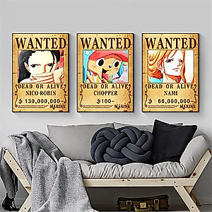 FOTNDS 10pcs New Edition 28.5cm×19.5cm OP Pirate Anime Wanted Poster