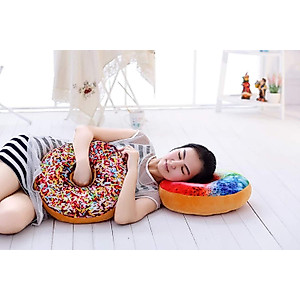 Wemi TIPINOICE Large Doughnut Throw Pillow Soft Novelty Doughnut Shaped Ring Plush Cushion Pillow 40cm