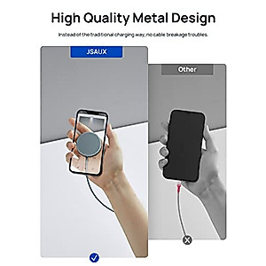 JSAUX Magnetic Wireless Charger Compatible with MagSafe Charger/iPhone 14/14 Pro/14 Plus/14 Pro Max/iPhone 13/13 Pro/13 Pro Max/13 Mini/iPhone 12, Magnetic Wireless Charging Pad, Mag Charger (Blue)