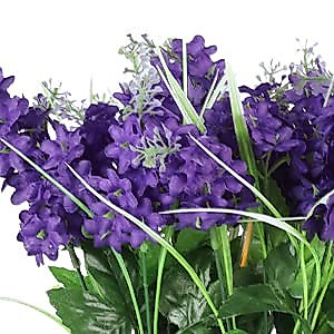 UFUNDA Outdoor Solar Flower Lights with Pot, Landscape Pathway Decorative LED Lights, UV Resistant Lavender Solar Lights Outdoor Waterproof for Garden Decor, Lawn, Patio,Courtyard, Sidewalk(Lavender)