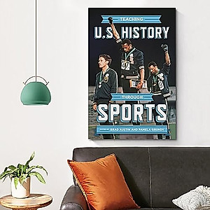 1968 Olympics African American Athletes Tommie Smith And John Carlos Black Power Poster Poster Decorative Painting Canvas Wall Posters And Art Picture Print Modern Family Bedroom Decor Posters 12x18in