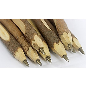 Gullor 10PCS Vintage Handmade Wooden Ballpoint Pen, School Supplies, Stationery Gift