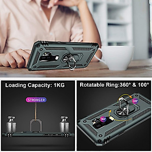 Galaxy S9+ Plus Case,(NOT for Small S9),Military Grade 16ft. Drop Tested Cover with Magnetic Ring Kickstand Compatible with Car Mount Holder,Protective Phone Case for Samsung Galaxy S9 Plus Pine Green