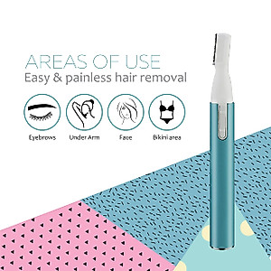 Pursonic | Facial Trimmer & Eyebrow Styling Kit for Hair Removal on Eyebrows, Lips, Cheeks, Ears, Neck, Underarms and Bikini Area - Painless & Easy-to-Use Design
