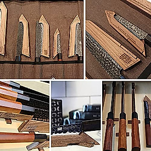 FINDKING Dynasty Series 8'' Clad Steel Chef knife and Magnetic Walnut Knife Edge Guard