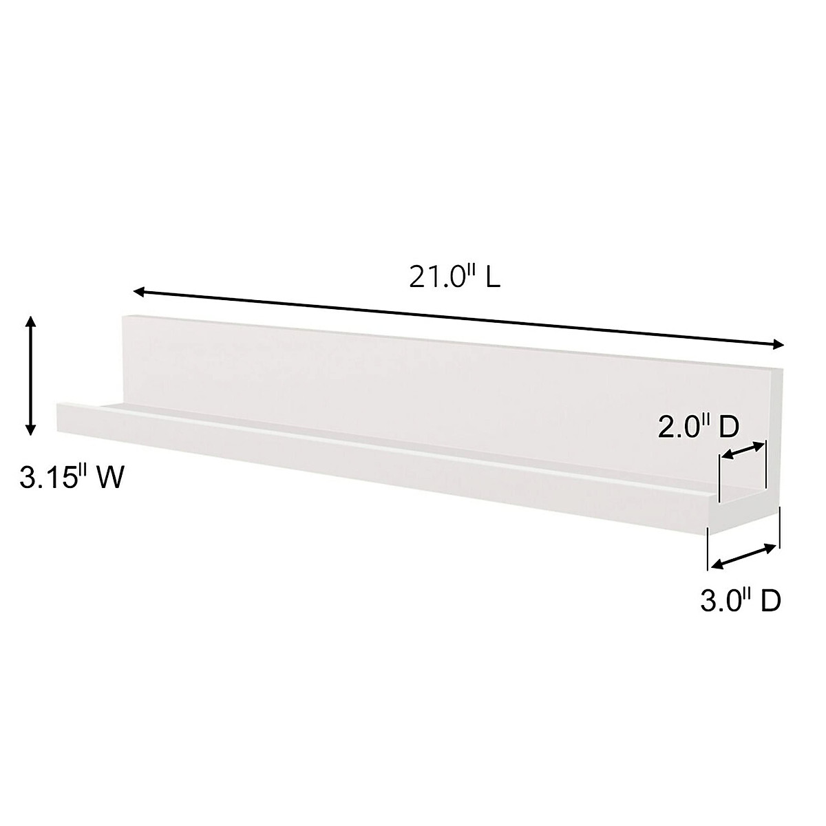 Command Picture Ledge, Damage Free Hanging Floating Shelf with Adhesive Strips, No Tools Picture Hanger for Displaying Home Photographs, 1 Ledge and 10 Command Strips