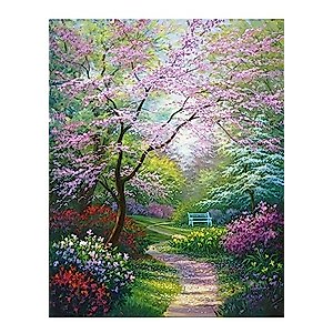 Eiazuiks Diamond Painting Kits for Adults, Landscape 5D DIY Diamond Art Kits Full Drill Diamond Dots for Gift Wall Decor and Relaxation Gem Arts 12x16 inch
