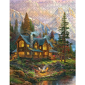 Ceaco - 8 in 1 Multipack - Thomas Kinkade - (2) Round 300 Piece, (4) 550 Piece, (1) 750 Piece (1) 1000 Piece Jigsaw Puzzles