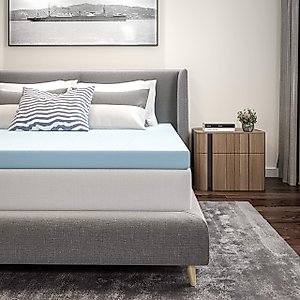 EMMA + OLIVER 3 Inch Gel Infused Memory Foam Mattress Topper, CertiPUR-US Certified Foam, King Size