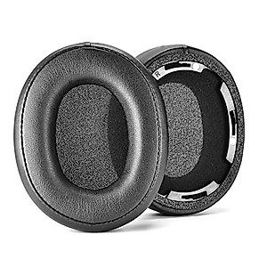 SR50BT Earpads Replacement Protein Leather Ear Pads Cushions Cover Repair Parts Compatible with Audio-Technica ATH-SR50BT Wireless Over-Ear Headphones (Black with Buckle)