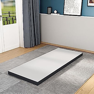 3 inch Memory Foam Tri Folding Mattress/Portable Foldable Mattress Topper with Washable Cover Non-Slip Bottom for Camping, Guest, Floor RV, CertiPUR-US Certified,Small Twin