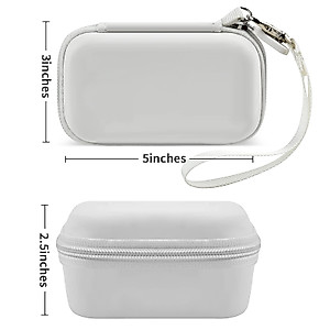 ANKHOH Label Makers Case Compatible with Label Maker Machine and Taps, Mini Sticker Maker Labeling Printer Storage Organizer Holder Fits for USB Cable and Accessories-Box Only, White