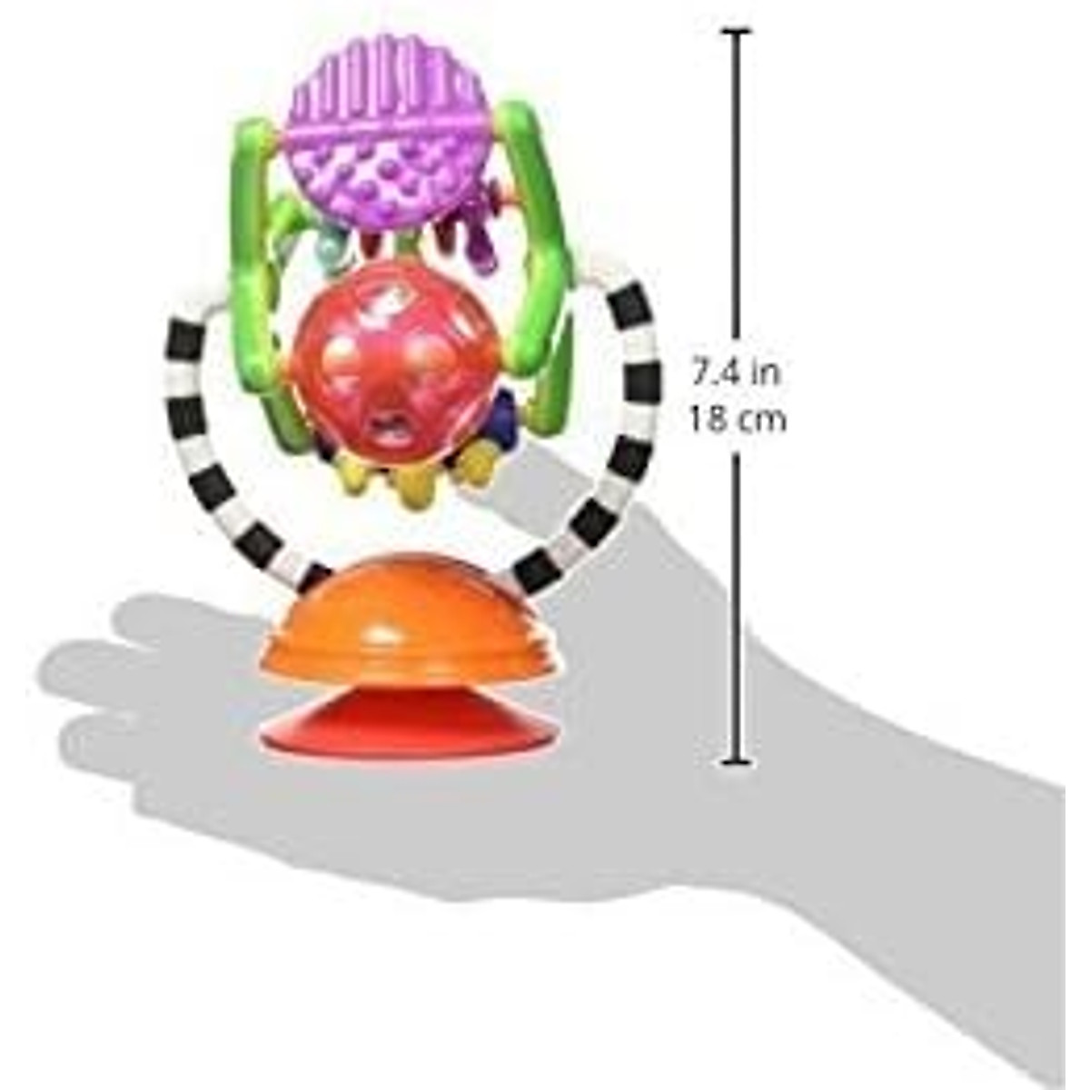 Sassy Teethe & Twirl Sensation Station 2-in-1 Suction Cup High Chair Toy | Developmental Tray Toy for Early Learning | for Ages 6 Months and Up