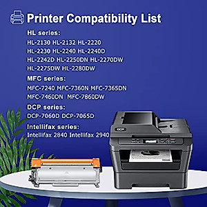 TN420 TN-420 Toner Cartridge - GULOYA :Compatible Replacement for Brother TN-420 TN420 Toner Cartridge for DCP-7060D Intellifax 2940 MFC-7240 MFC-7360N HL-2130 HL-2132 (1Black, TN4201PK)