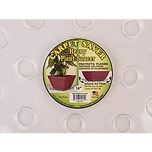 CWP SQDS-1400 Heavy Gauge Footed Square Carpet Saver Saucer, 14-Inch by 14-Inch, Clear (Pack of 2)