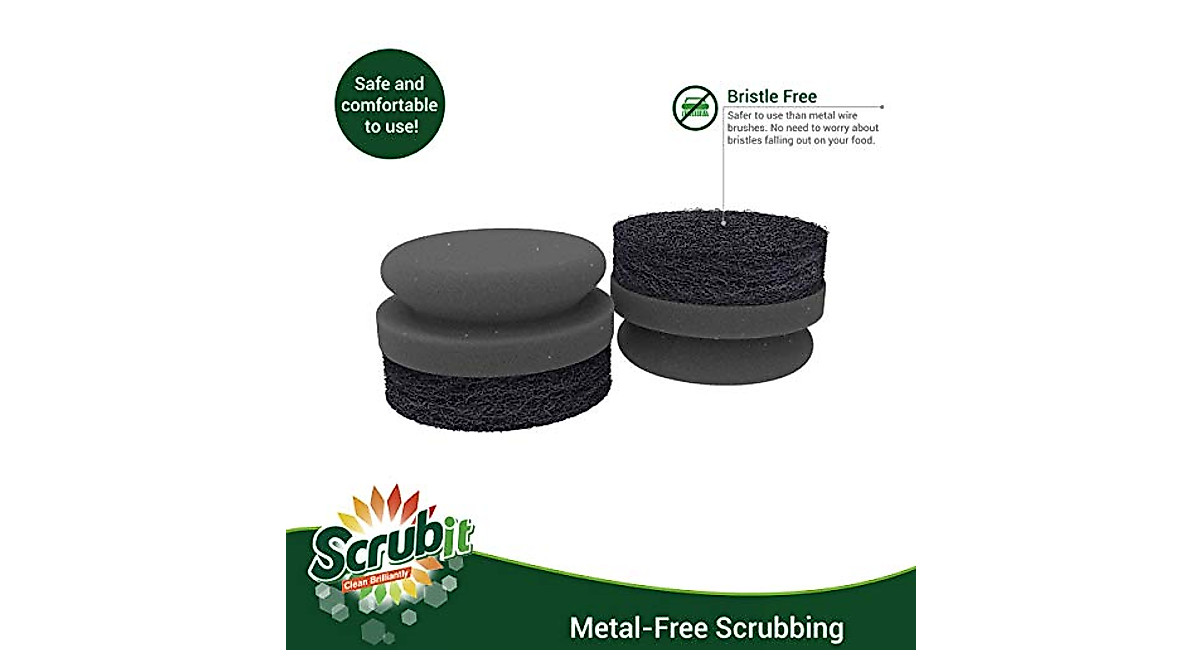 SCRUBIT Bristle-Free Grill Brush | Safe Heavy Duty BBQ Cleaner