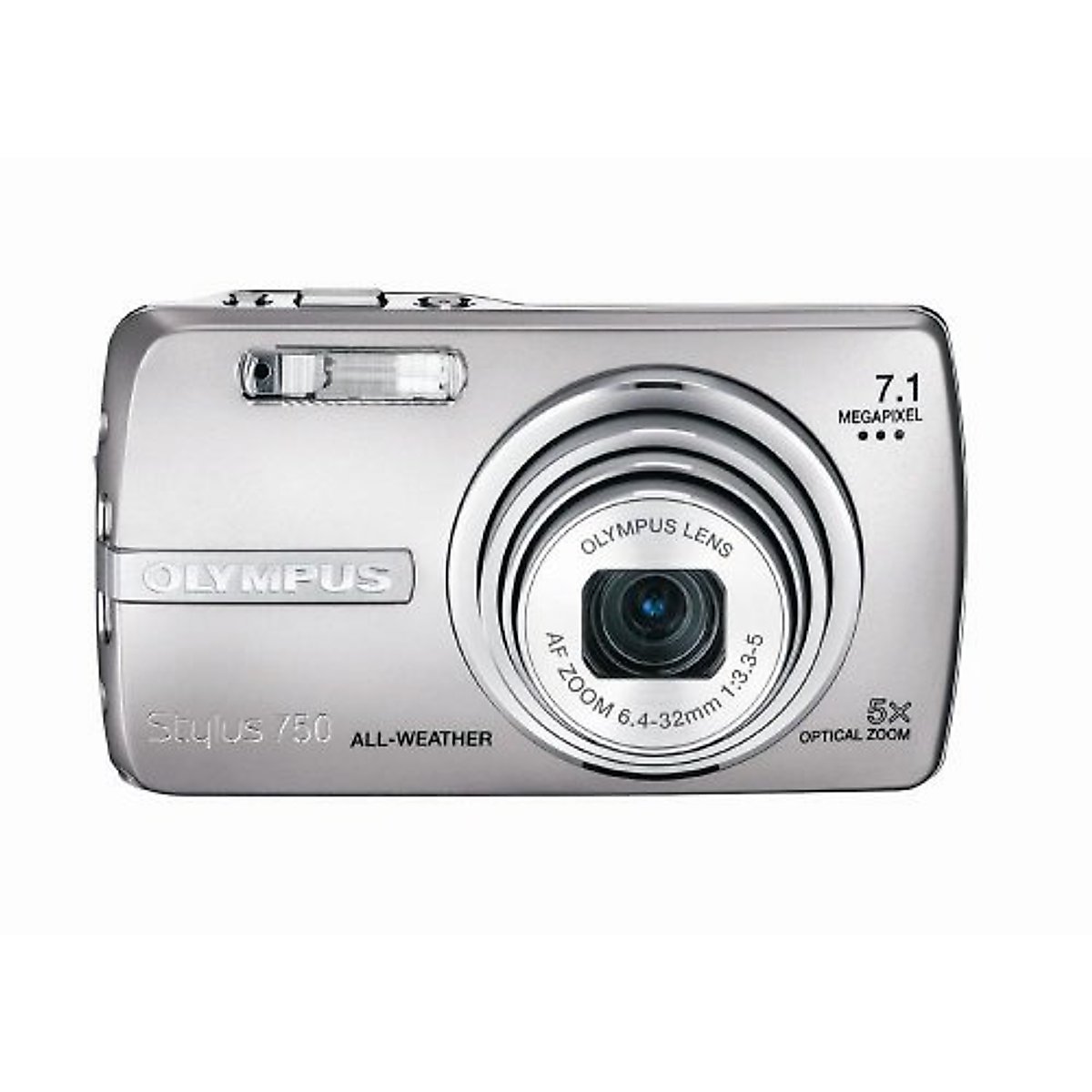 Olympus Stylus 750 7.1MP Digital Camera with Digital Image Stabilized 5x Optical Zoom and CCD Shift Stabilization (Silver)