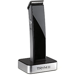 Pure Enrichment TRYM II Rechargeable Hair Trimmer Kit with 4 Trimming Attachments, Charging Base, Cleaning Brush and Clipper Oil - Ideal for Safe, At-Home Grooming of Hair, Body, Mustache and Beard