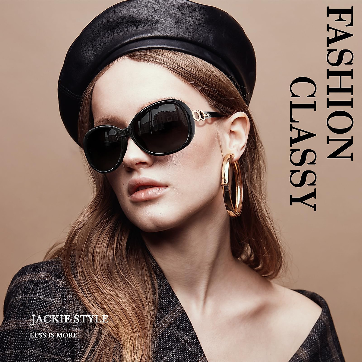 Sunier Sunglasses Womens Polarized Trendy Oversized Sun Glasses Fashion Ladies Shades 100% UV400 Protection Retro Designer Eyewear S85