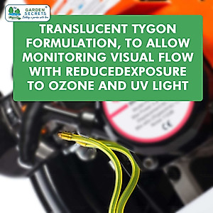 GARDEN SECRETS (4 Sizes) 2-Stroke Garden Power Tools Fuel Line Replacement Kit. Fuel Hose Fuel Tube for String Trimmer Chiansaw Blower Power Tools with Small Engine, Nitro Engine. (Yellow, 4ft each)