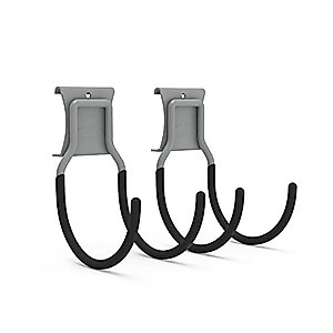 POETISKE Garage Storage Organizer Compact Hook 2PC Wall Mount Heavy Duty Hanger for Cords Ropes Chairs and More
