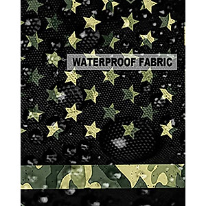 Funnywall88 Waterproof Throw Pillow Covers Set of 2 Camo Couch Pillow Cases Outdoor Sofa Cushion Cover Home Decor for Bed Living Room, 16" x 16"