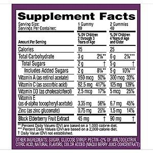 Zarbee's Children's Elderberry Immune Support Gummies, 80 ct.