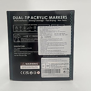 colpart 36 Colors Dual Tip Acrylic Paint Pens Markers,Premium Acrylic Paint Pens With Medium Tip and Brush Tip for Rock Painting,Wood,Canvas,Acrylic Paint Markers For DIY Crafts Christmas Gift