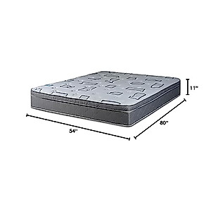 Nutan, 11" Medium Plush Hybrid Euro Top Foam Encased Innerspring Mattress, Full XL