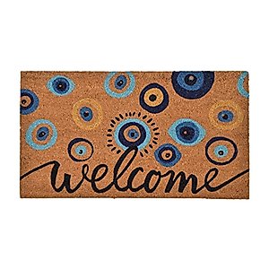Walbrook Evil Eye Doormat - Evil Eye Decor Welcome Mat, Coco Coir Front Door Mat, Front Door Mats Outdoor, Welcome Mats Outdoor, Front Porch Decor, Outdoor Mat, Floor Mats