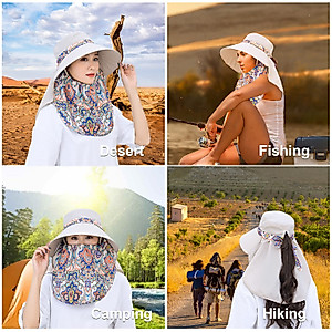 Women Sun Protection Hat Ponytail Neck Face Flap Cover Garden Summer Hats Travel Outdoor Fishing Visor Cap Chin Cord Sports M9099-mise