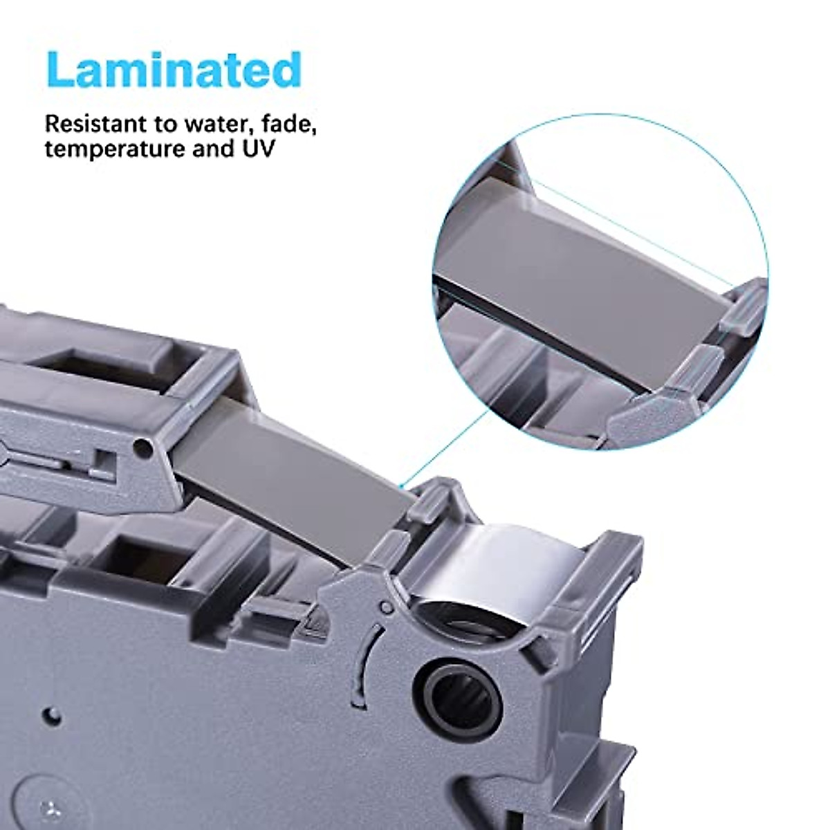 Filery 5-Pack Label Maker Tape for Brother TZe-231 TZ-231 Laminated P-Touch Label Maker Tape, for Model PT D200 D210 H100 1880, Compatible Label Tape Replacement, 12mm 0.47 Inch Black on White