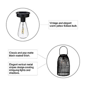 Solar Lantern Outdoor Waterproof Hanging Metal Birdcage Shaped Solar Powered Lantern Decorative Solar Light for Garden / Yard / Patio / Porch